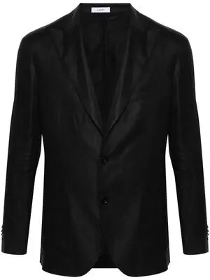 Boglioli Single-breasted Linen Blazer - Blue