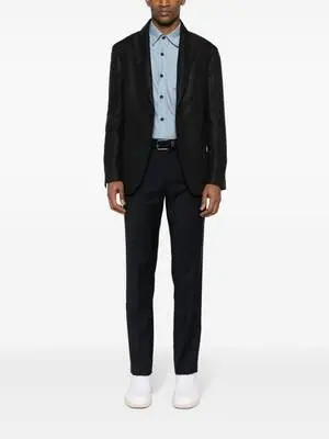 Boglioli Single-breasted Linen Blazer - Blue