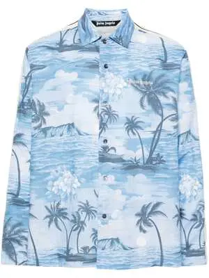 Palm Angels Sunset-print Track Shirt