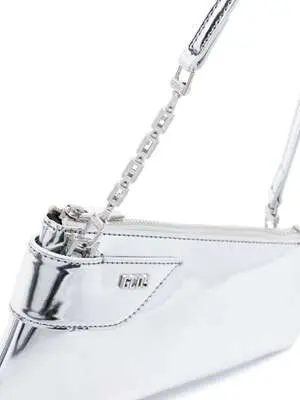 Gcds Comma Notte Leather Bag - Silver