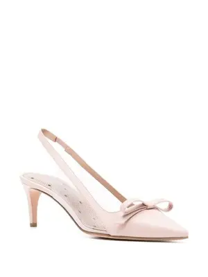 Red Valentino Pointed-toe Leather Pumps - Pink
