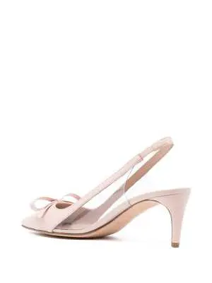 Red Valentino Pointed-toe Leather Pumps - Pink