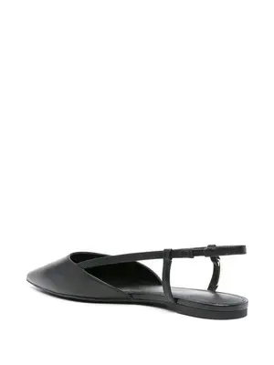 Michael Kors Logo Plaque Leather Pumps