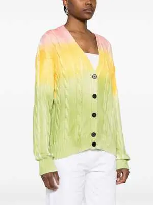 MSGM Cable-knit Cardigan - Yellow
