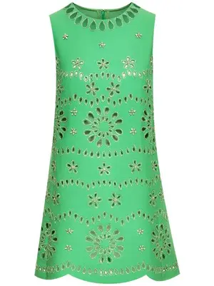 Oscar De La Renta Crystal-embellished Mini Shift Dress