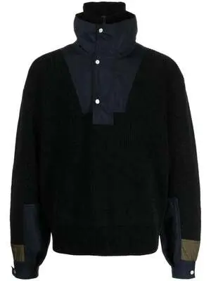 CROQUIS Contrast-panel Knit Jumper