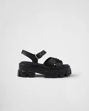 Prada Monolith Rubber Sandals - Black