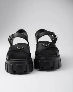 Prada Monolith Rubber Sandals - Black
