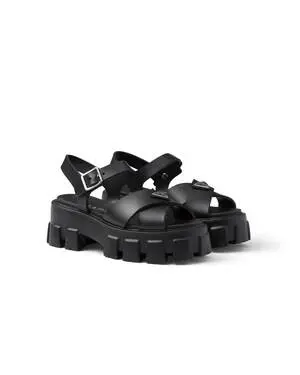 Prada Monolith Rubber Sandals - Black