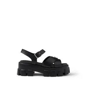 Prada Monolith Rubber Sandals - Black