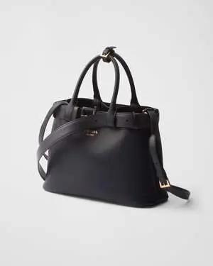 Prada Buckle Leather Handbag