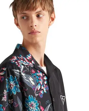 Prada Hort-leeved Cotton Hirt