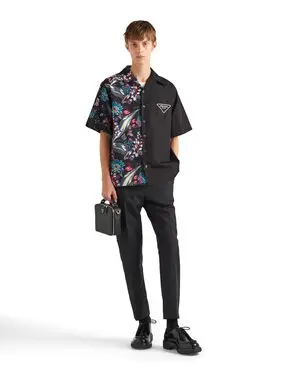 Prada Hort-leeved Cotton Hirt