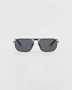 Prada Sunglasses With Metal Frame - Slate Gray Lenses