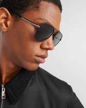 Prada Aviator Sunglasses With Metal Frame