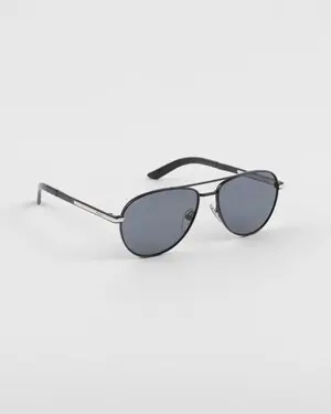 Prada Aviator Sunglasses With Metal Frame