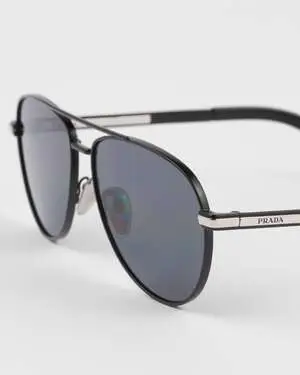 Prada Aviator Sunglasses With Metal Frame