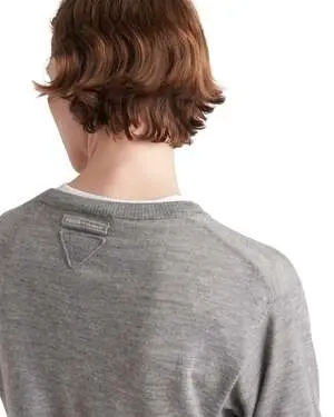 Prada Cashmere Crew-neck Sweater - Grey