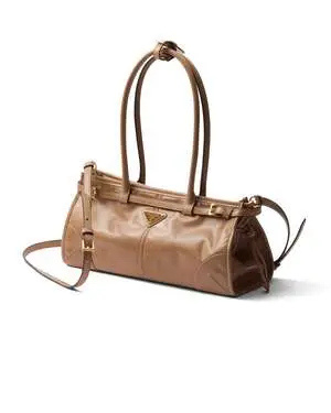 Prada Bonnie Medium Leather Handbag - Pink