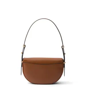 Prada Arqué Leather Shoulder Bag - Brown