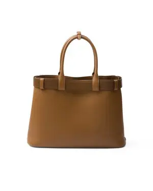 Prada Leather Handbag With Belt