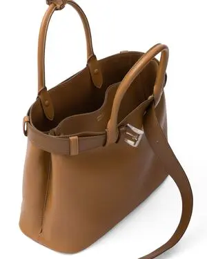 Prada Leather Handbag With Belt