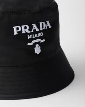 Prada Re-Nylon Bucket Hat - Black/White | Editorialist display picture 1