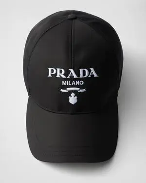 Prada Re-Nylon Baseball Cap - Black/White | Editorialist