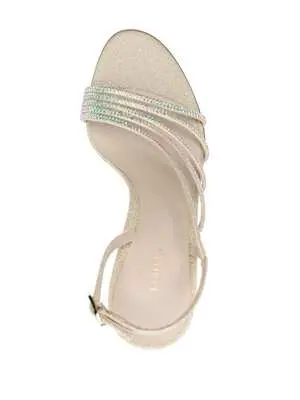 LE SILLA Scarlet 105mm Glitter Sandals - Gold