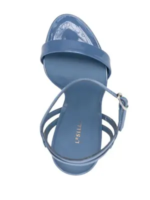 LE SILLA Gwen 120mm Patent-leather Sandals - Blue