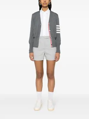 Thom Browne Striped Seersucker Shorts - Grey