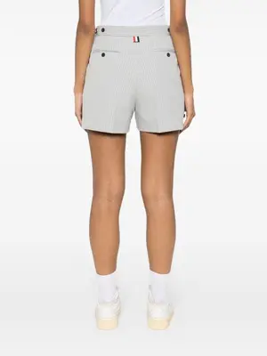 Thom Browne Striped Seersucker Shorts - Grey