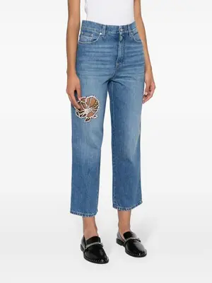Stella McCartney Crystal-embellished Jeans - Blue