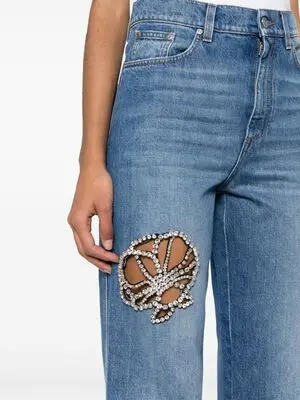 Stella McCartney Crystal-embellished Jeans - Blue