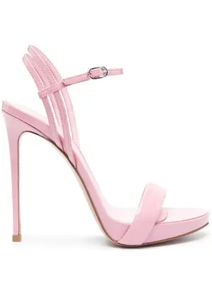 LE SILLA Gwen 120mm Patent-leather Sandals - Pink