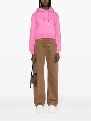 Jacquemus Le Hoodie Gros Grain Cotton Top - Pink