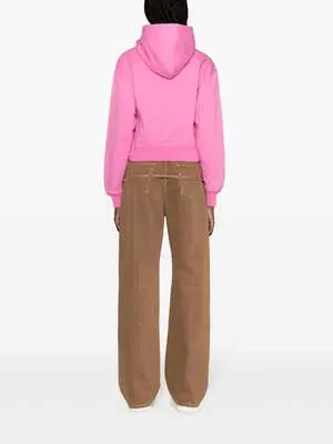 Jacquemus Le Hoodie Gros Grain Cotton Top - Pink