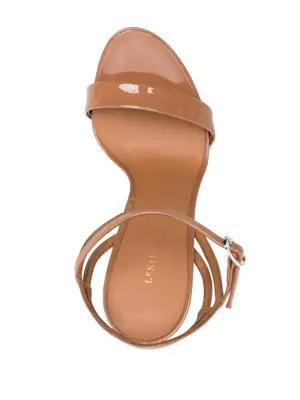 LE SILLA Gwen 120mm Leather Sandals - Brown
