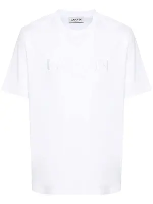 LANVIN Logo-embroidered Cotton T-shirt