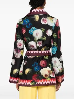 Dolce & Gabbana Floral-print Silk Shirt - Black
