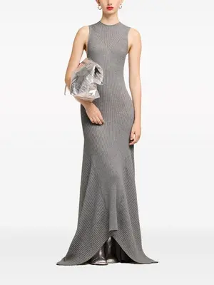 AMI Paris Asymmetric Wool Dress - Grey