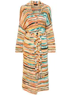 Alanui Maduray Patterned-intarsia Knit Coat