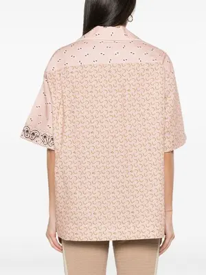 Palm Angels Mix-print Camp-collar Shirt