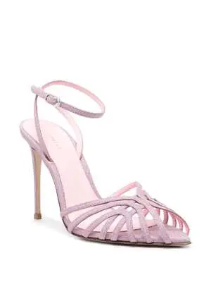 LE SILLA Embrace 110mm Glitter-embellished Sandals - Pink
