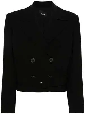 Theory Double-breasted Cropped Jacket