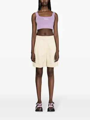 Palm Angels Embroidered-logo Knit Tank Top