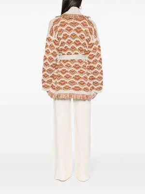 Alanui Hawa Mahal Intarsia Knit Cardigan