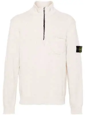 Stone Island Compass Badge Bouclé Jumper