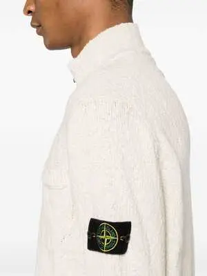 Stone Island Compass Badge Bouclé Jumper