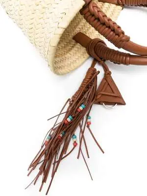 Alanui Small Icon Palm Leaf Tote Bag - Neutrals